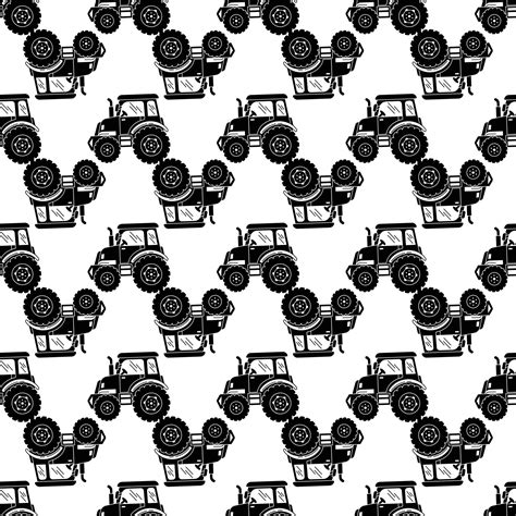 Big Farm Tractor Pattern Seamless Vector 15881353 Vector Art At Vecteezy