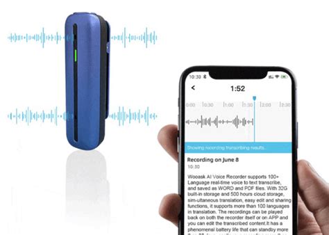 Wooask Smart Voice Recorder And Transcriber Supports 134 Languages