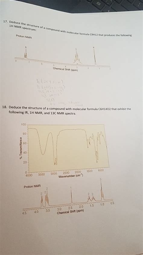 Solved 17 Deduce The Structure Of A Compound With Molecular