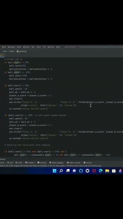 How To Create Pong Game Using Python In Few Minutespopular Code Shorts Coding Python Youtube