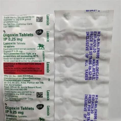 Digoxin Tablets Ip At ₹ 14stripe Digoxin Tablet In Nagpur Id