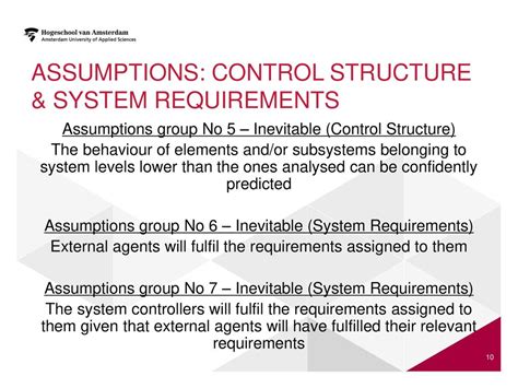 documentation of assumptions and system vulnerability monitoring the