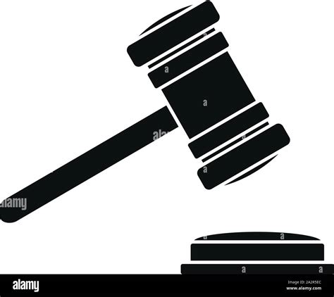 Judge gavel icon. Simple illustration of judge gavel vector icon for web design isolated on ...