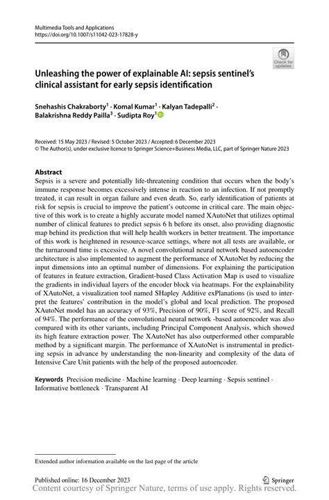 Unleashing The Power Of Explainable Ai Sepsis Sentinels Clinical Assistant For Early Sepsis