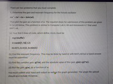 There Are Two Problems That You Must Complete Chegg Com