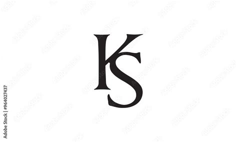 Ks Logo Design Ks Letter Initial Logo Design Template Vector