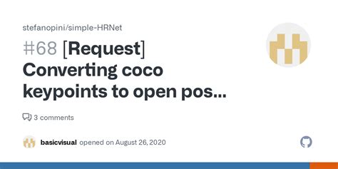 Request Converting Coco Keypoints To Open Pose Body Keypoints