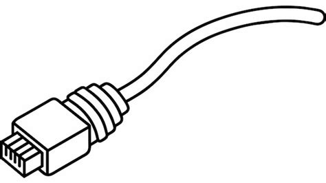 Ethernet Cable Vector Illustration Line Art Premium Ai Generated Vector