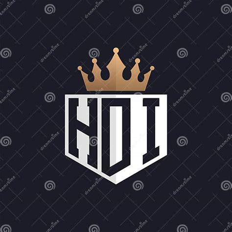 Luxury Hdi Logo With Crown Elegant Initials Hdi Letter Logo For Exclusive Brands Stock