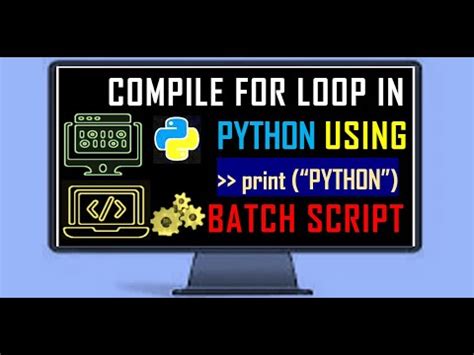How to compile ⚙ Python program using Batch Script ||Command Line in Terminal to compile python ...