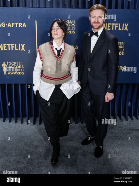 Los Angeles Usa 24th Feb 2024 Billie Eilish And Finneas Oconnell