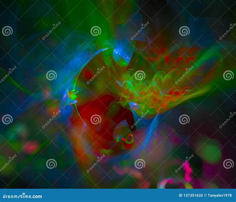 Abstract Digital Fractal Dream Effect Design Curve Party Card Stock