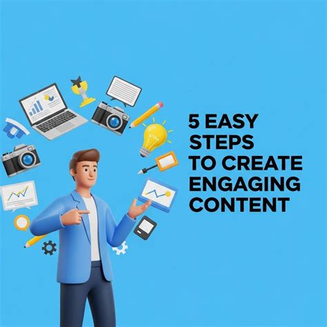 5 Easy Steps To Create Engaging Content Psd Freebies Mockups