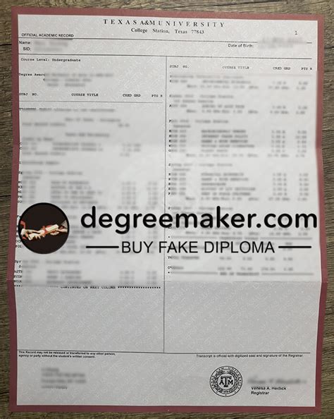 Purchase Texas Aandm University Tamu Fake Transcript Online Purchase Texas Aandm University Tamu Fake Transcript Online