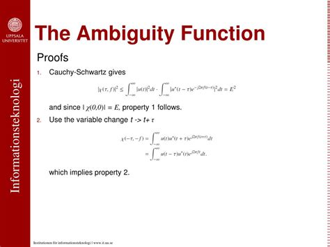 Ppt Stopband Constraint Case And The Ambiguity Function Powerpoint