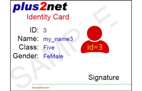 generate id card in pdf using image and data from a template