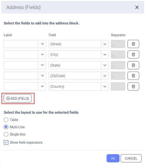 Working With The Address Fields Signature Element Exclaimer Knowledge Base
