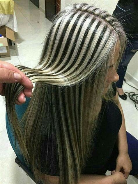 Diy Braiding Hairstyle Ideas Striped Hairstyles Hair Highlights