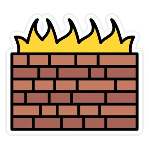 Premium Vector Computer Firewall Icon Vector Image Can Be Used For Protection And Security