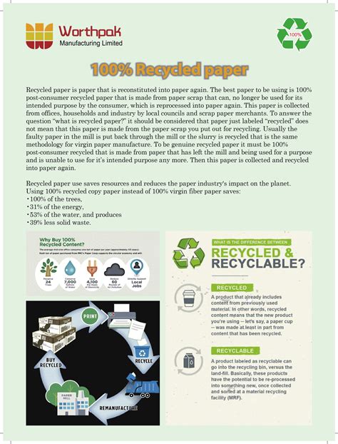 Sustainability Commitment Worthpak Sustainability Commitment Worthpak