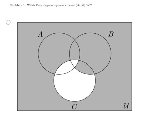 Solved Problem Which Venn Diagram Represents The Set Chegg