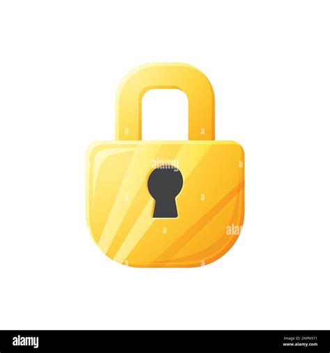 Game Ui Asset Gaming User Interface Lock Icon Vector Illustration