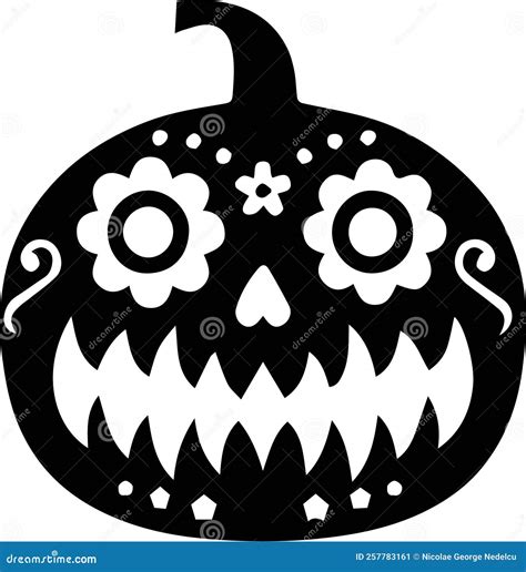 Halloween Pumpkin With Mexican Theme Stock Illustration Illustration Of Holiday Concept