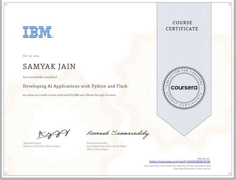 Samyak Jain On Linkedin Ai Python Ibm Professionaldevelopment Careergrowth