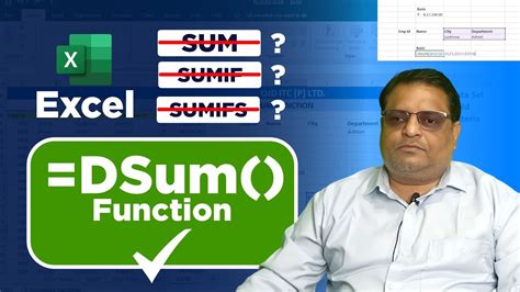Dsum Function Why Dsum Will Replace Sum Sumif And Sumifs Forever 2025 Excel Revolution