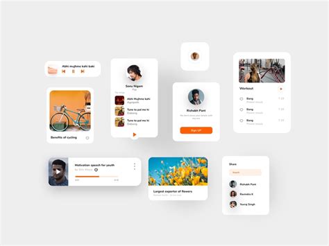 Orange Kit Social App Design Ui Design Principles Web App Design