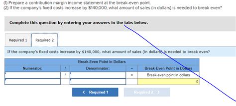 Solved Exercise 5 10 Algo Income Reporting And Break Even