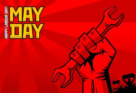 May Day Labour Poster Royalty Free Vector Image