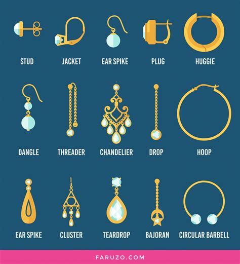 16 Different Types Of Earrings Styles You Need To Know アクセサリー デザイン 女性