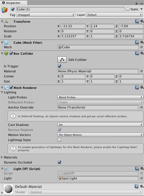 Turn On Light With OnTriggerStay Unity Engine Unity Discussions