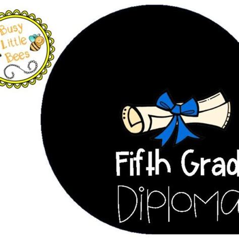 Graduation Diploma Fifth Grade Elementary School Classful
