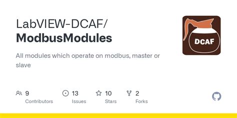 Github Labview Dcaf Modbusmodules All Modules Which Operate On Modbus Master Or Slave