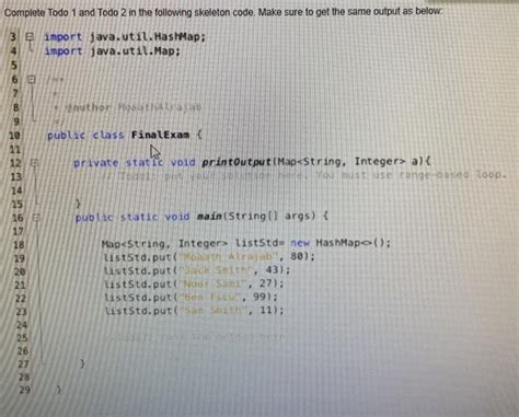 Solved Todo 1 Put Your Solution Here You Must Use