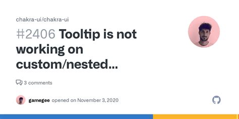 Tooltip Is Not Working On Customnested Components Even When Using