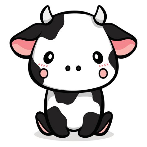 Cute Kawaii Cow Logo 23692956 Vector Art At Vecteezy