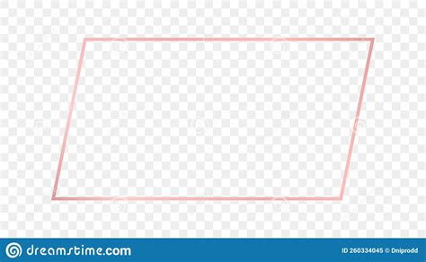 Rose Gold Glowing Rectangular Shape Frame Stock Vector Illustration Of Golden Magic 260334045