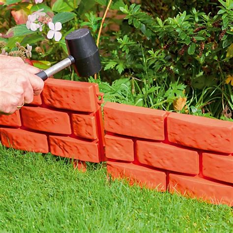 Taylor And Brown Terracotta Brick Effect Plastic Garden Border Edging