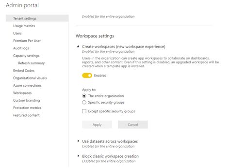 Cannot Create Workspace If Workspace Settings Not Microsoft