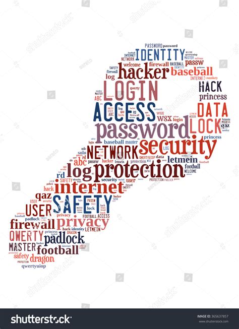 Key Password Word Cloud Concept On Stock Illustration 365637857
