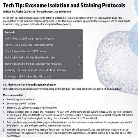 Biotium On Linkedin Tech Tip Exosome Isolation And Staining Protocols Biotium