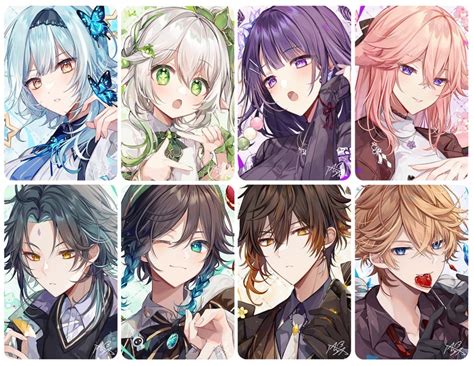 Raiden Shogun Zhongli Yae Miko Venti Tartaglia And 4 More Genshin Impact Drawn By Taya