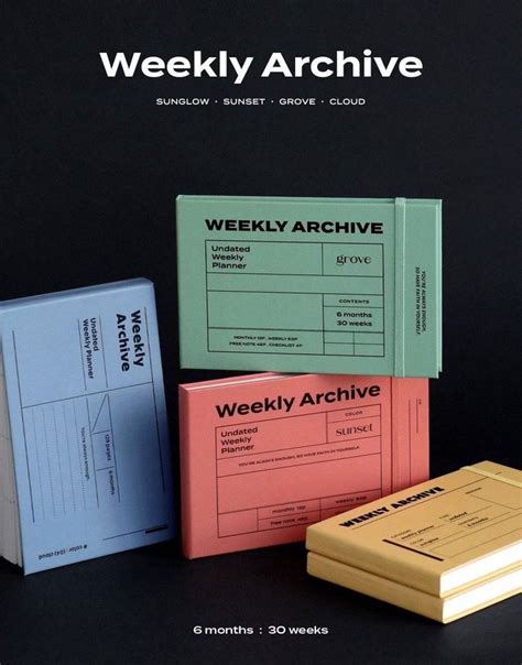 Weekly Archive Planner6months Undated Planner Assignment Planner