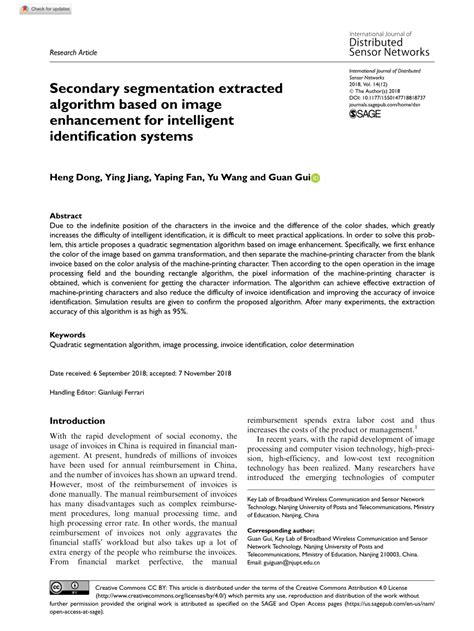 Pdf Secondary Segmentation Extracted Algorithm Based On Image