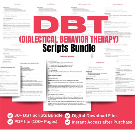 Dialectical Behavior Therapy Session Dbt Therapy Scripts Dbt Workbook