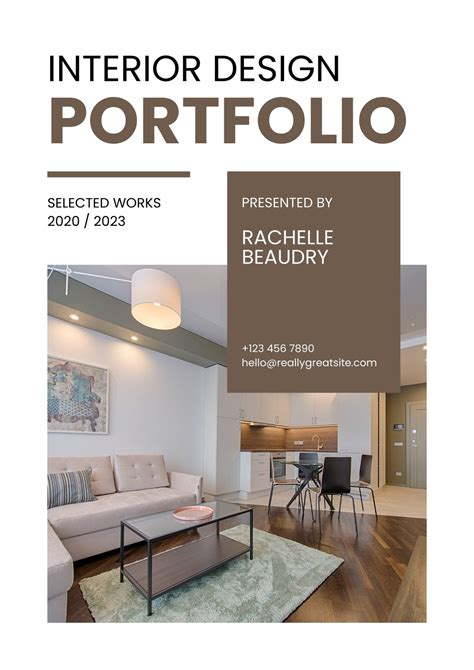 Interior Design Portfolio Cover Page