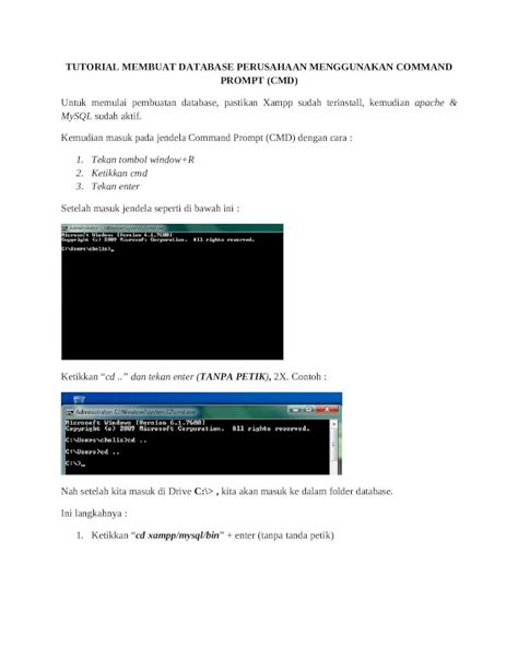 docx tutorial membuat database perusahaan menggunakan command prompt